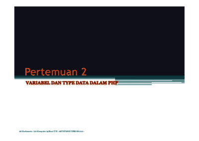 Pertemuan 2 - Variabel Dan Type Data - Repository